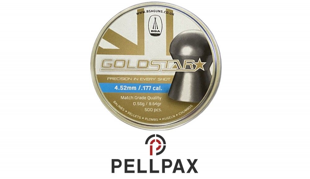BSA Goldstar Premium Pellets - .177 x 500 - Airgun Pellets | Pellpax